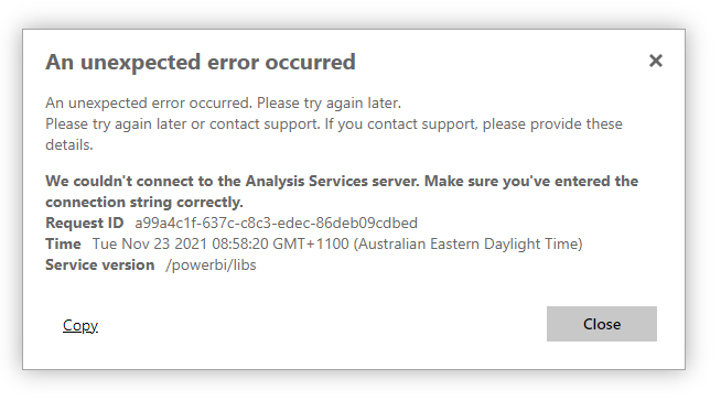 Power BI Report Server An Unexpected Error Occurred Nov 2021 LaptrinhX News