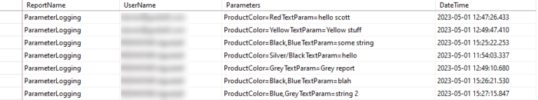 Logging Parameters for a Paginated Report – Random Procrastination