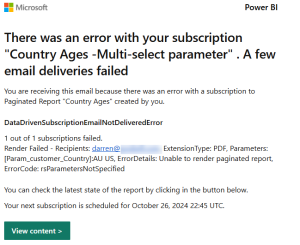 Power BI – creating dynamic per recipient subscriptions for paginated reports with multi-value ...
